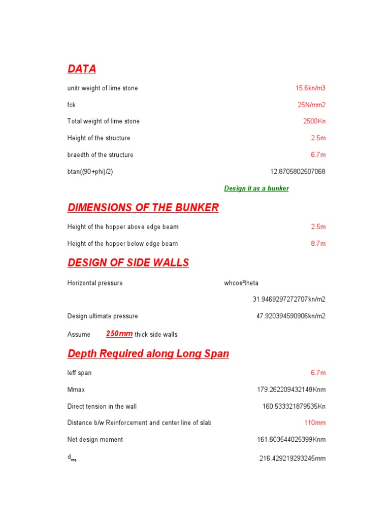 Hopper Design | PDF | Reinforced Concrete | Beam (Structure)