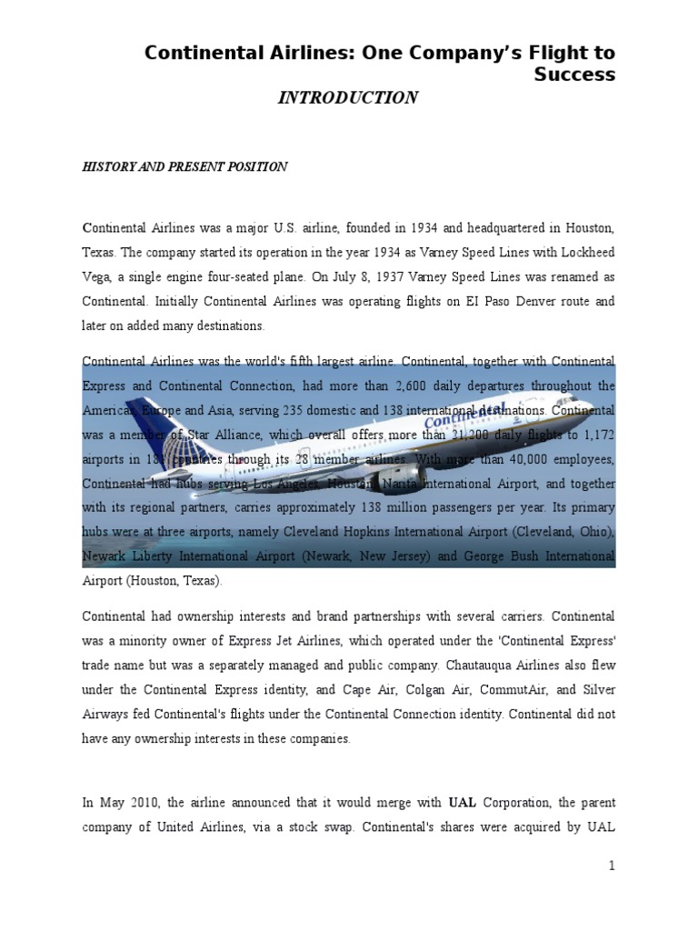 Docshare - Tips Case Study On Continental Airlines | PDF | Continental Airlines | United Airlines
