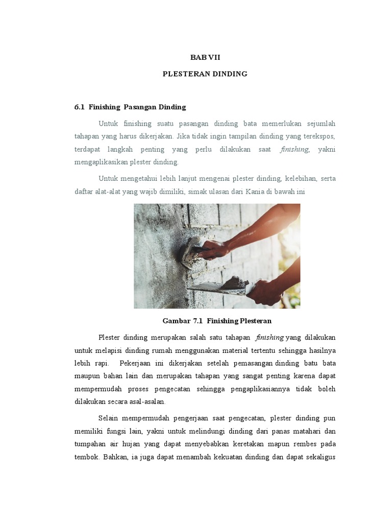 Panduan Plester Dinding Motif | PDF | Teknologi & Rekayasa