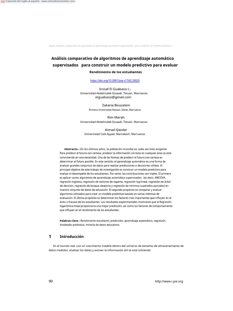 Comparative Analysis Of Supervised Machine Learning Algorithms To Build A Predictive Model For