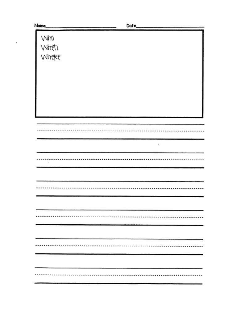 2nd Grade Writing Paper Template | PDF