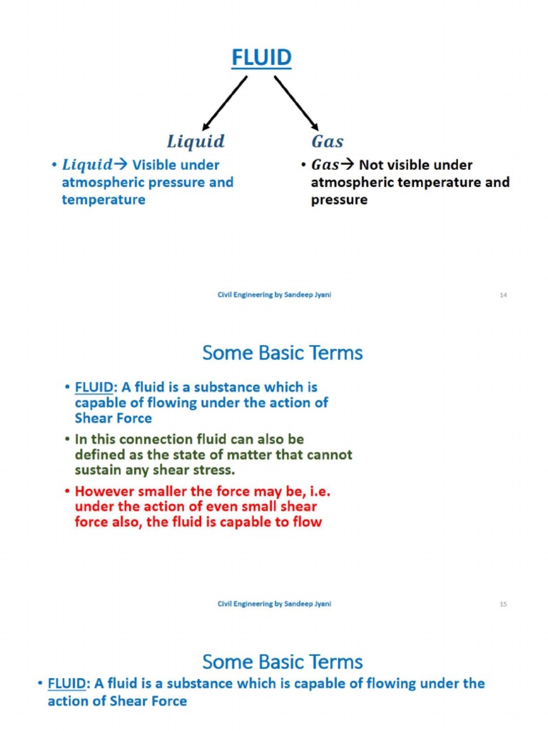 Civil Engineering Fluid Mechanics Guide | PDF