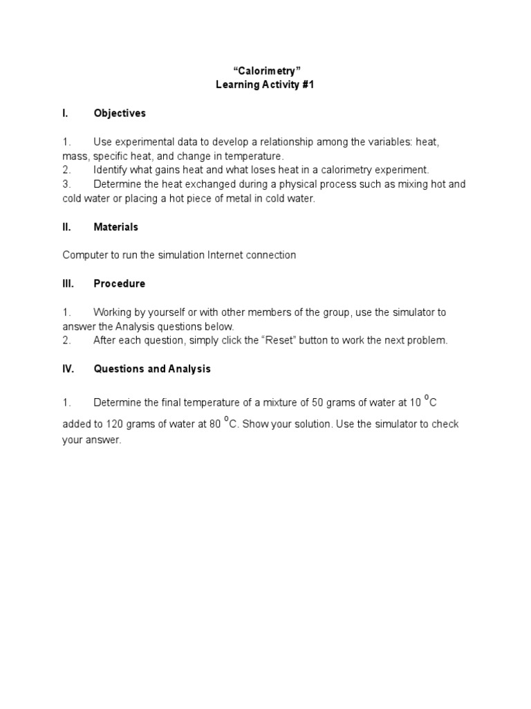 Understanding Calorimetry Principles | PDF | Mole (Unit) | Heat