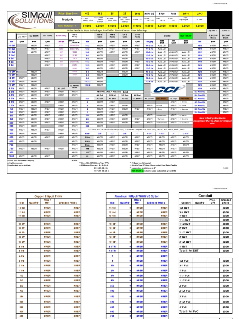 Price Sheet | PDF | Electricity | Electrical Components