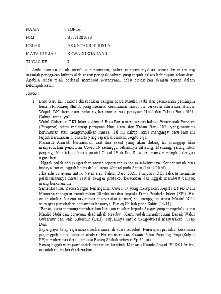 Tugas 7 | PDF | Politik