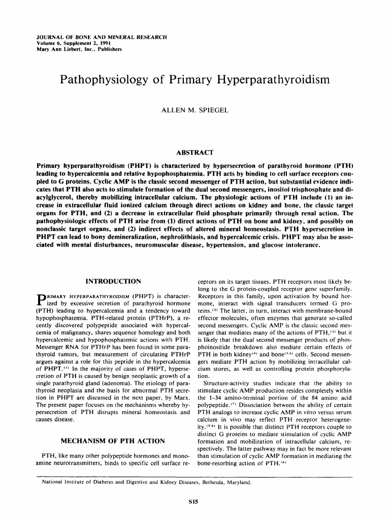 Pathophysiology Primary Hyperparathyroidism | PDF | Kidney | Medical ...