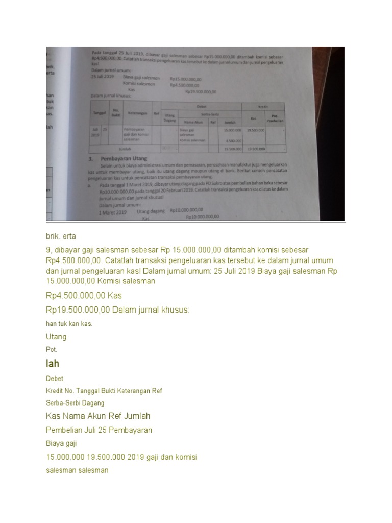 Brik. Erta: Rp4.500.000,00 Kas | PDF | Bisnis | Hukum