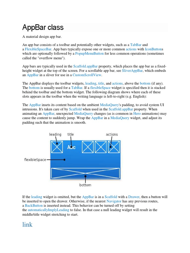 AppBar Flutter | PDF | Human–Computer Interaction | Software Engineering