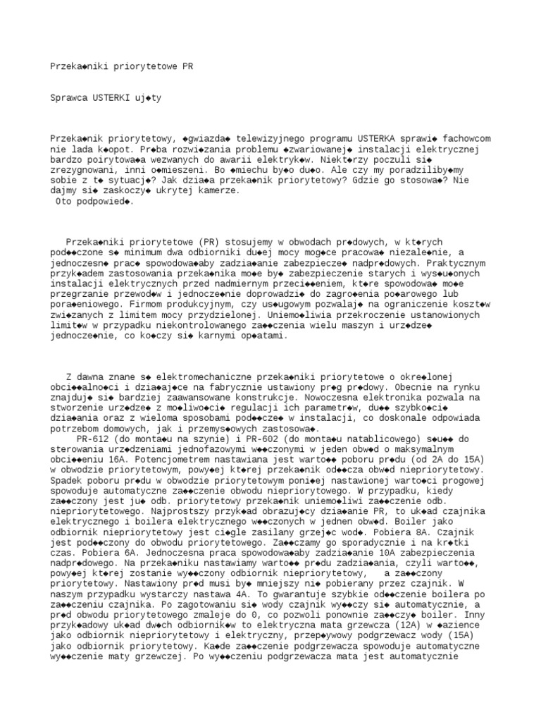 Przekaznik Priorytetowy | PDF