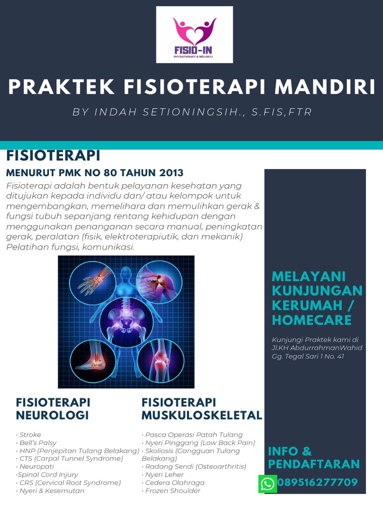Praktek Mandiri Fisioterapi di Tegal | PDF