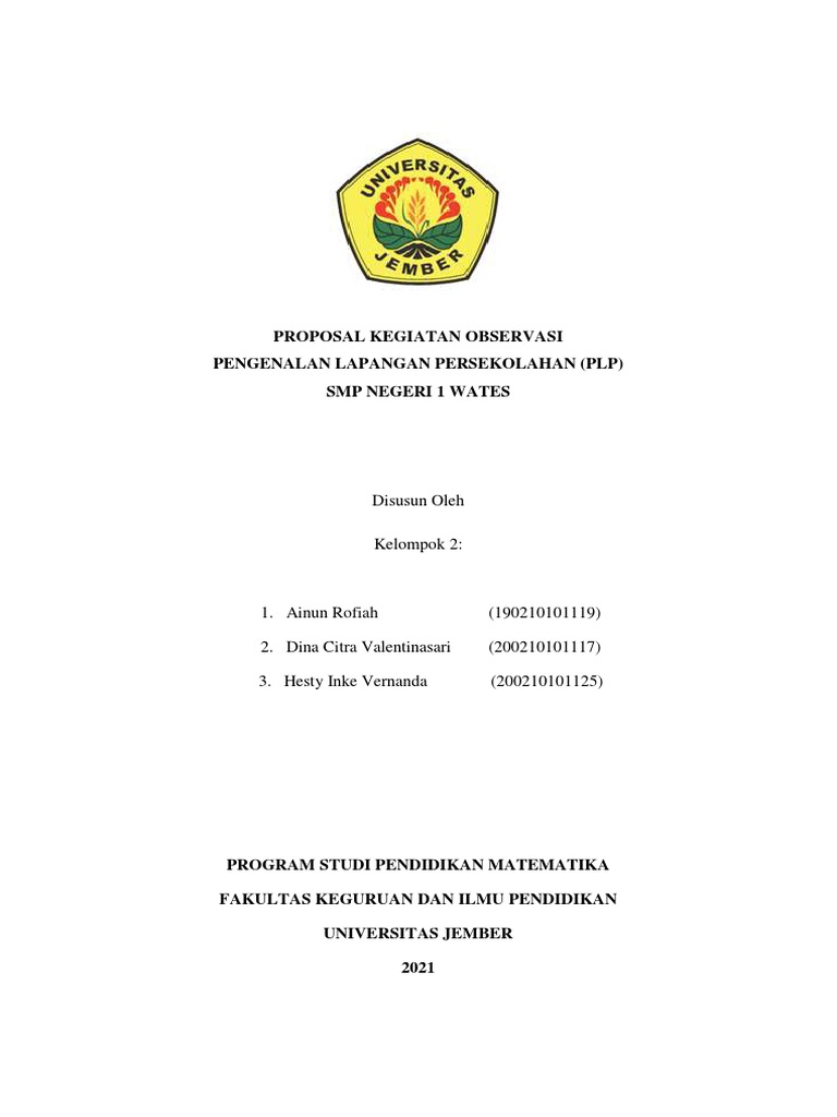 Proposal PLP - Kelompok 2 | PDF
