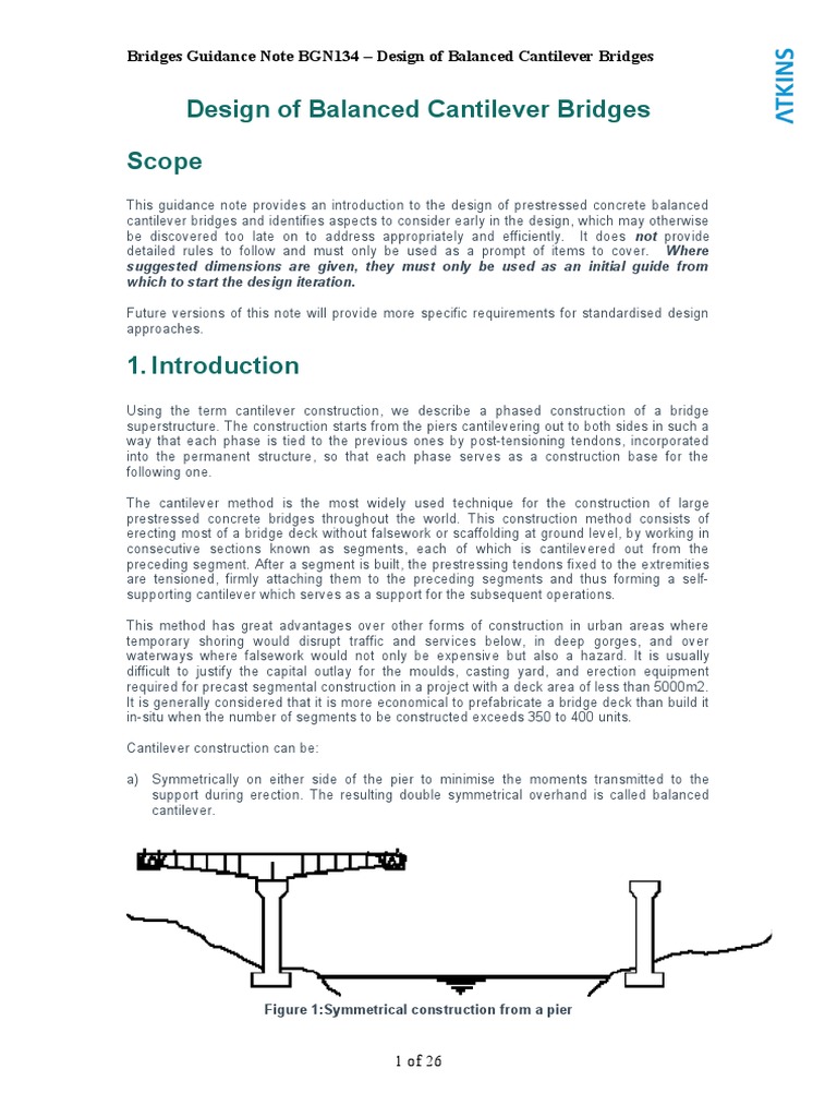 Design Considerations for Balanced Cantilever Bridges: Span ...