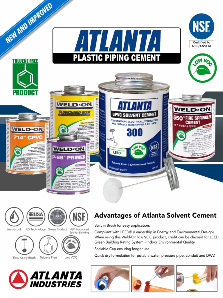 PVC Solvent Cement - Atlanta Brand | PDF | Dangerous Goods | Polyvinyl ...
