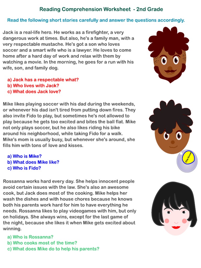 2nd Grade Reading Comprehension Worksheet 2 | PDF