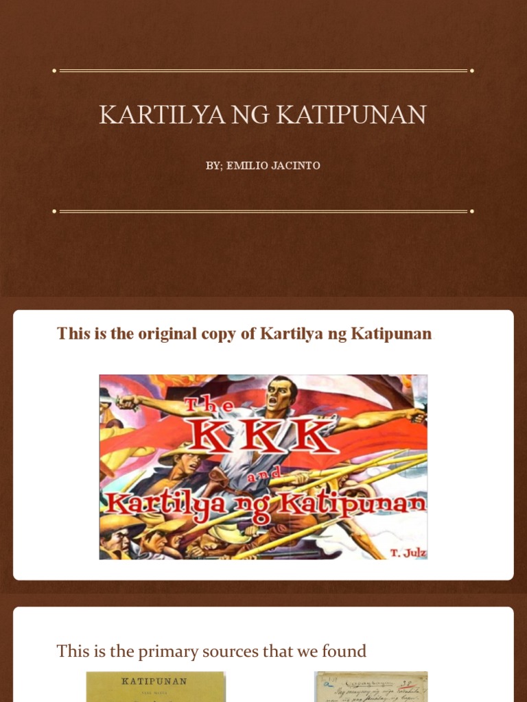 Kartilya NG Katipunan: by Emilio Jacinto | PDF