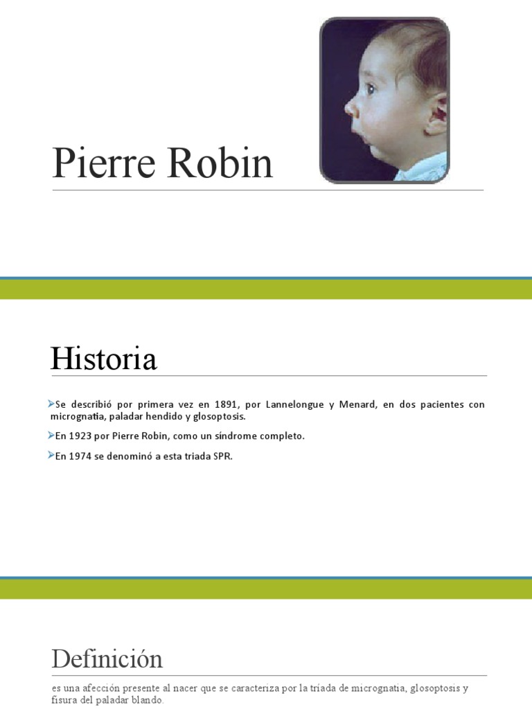 Pierre Robin | PDF | Enfermedades y trastornos humanos | Medicina