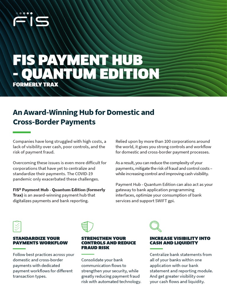 FIS Payment Hub Quantum Edition Product Sheet | PDF | Banks ...