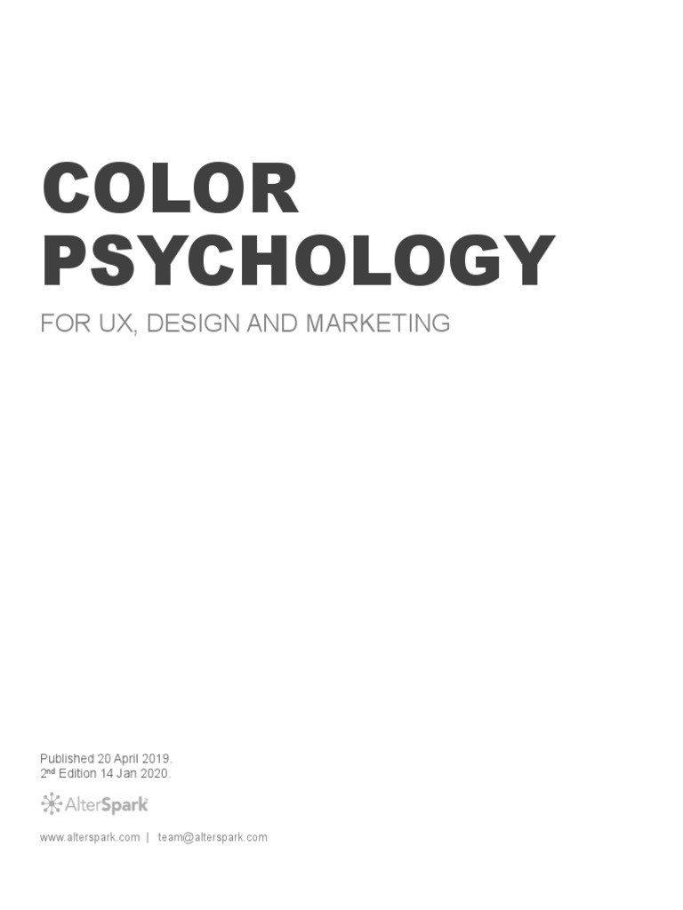Color Psychology Book Alterspark 25 42347951 | PDF | Color | Light