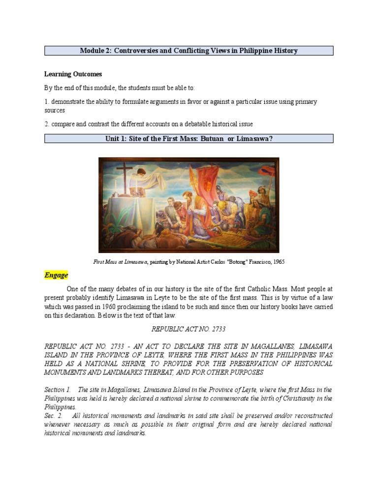 Module 2 Unit 1 - Site of The First Mass | PDF