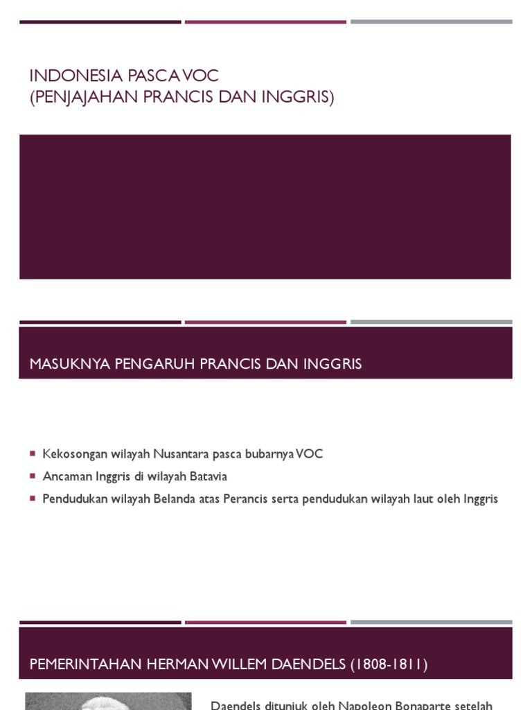 Pemerintahan Inggris Di Indonesia Pasca Pemerintahan Bataaf | PDF