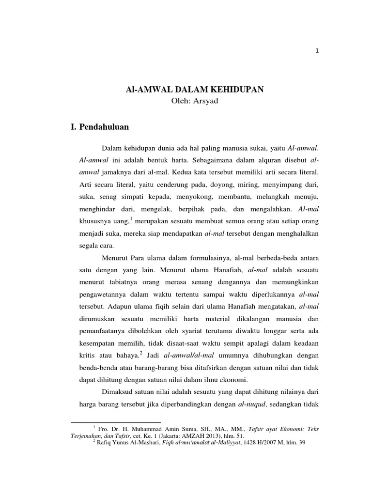 Definisi dan Fungsi Al-Amwal dalam Islam | PDF | Agama & Spiritualitas