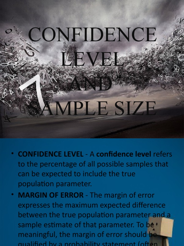 Confidence Level and Sample Size | PDF | Confidence Interval | Sample ...