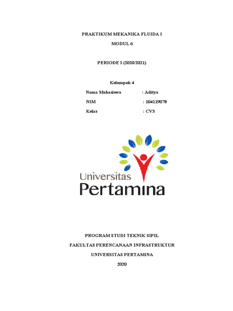 Laporan Mekflu Modul 6 | PDF | Metode & Bahan Ajar | Sains & Matematika