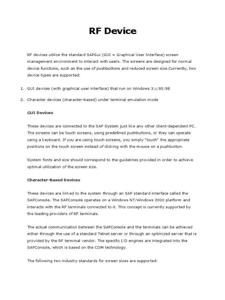 RF Device SAP PDF 1629898359 | PDF | Graphical User Interfaces ...