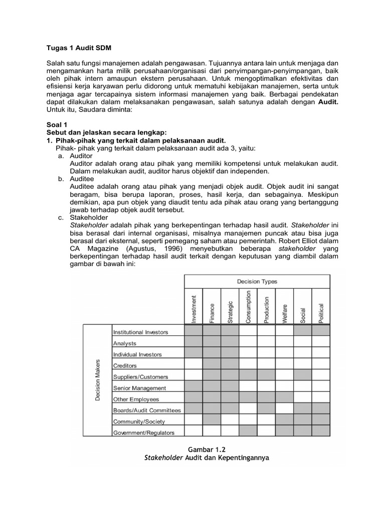 Audit SDM: Tujuan dan Pihak Terkait | PDF