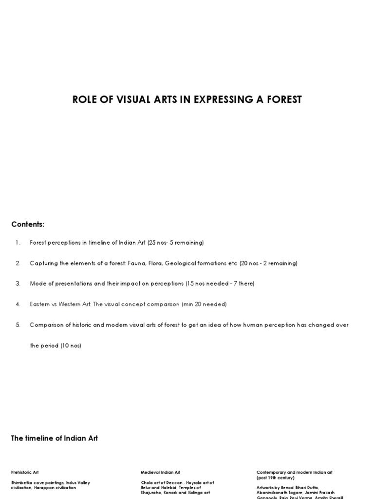 Presentation Structure - Role of Visual Arts in Expressing A Forest ...