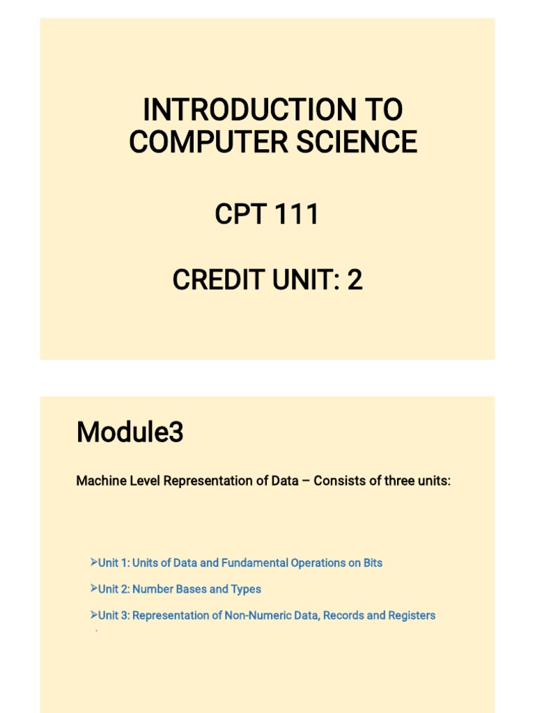 CPT111 2021-2022 | PDF | Decimal | Bit