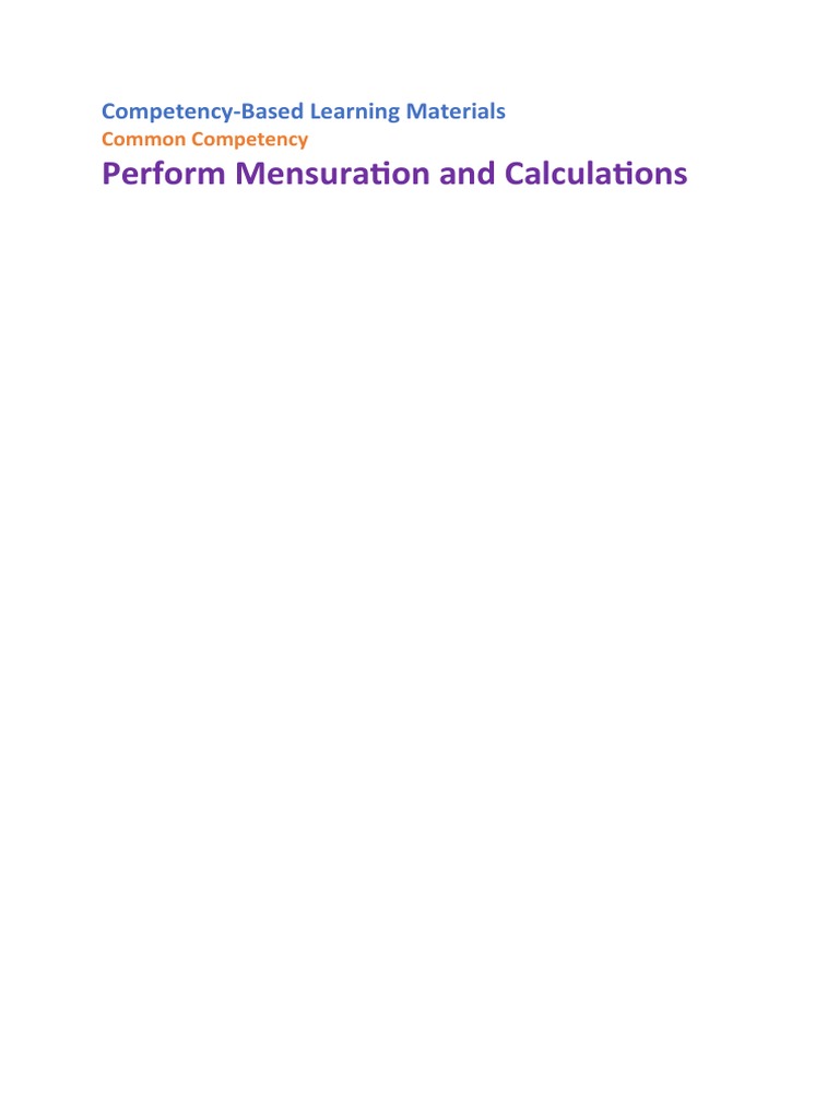 Mensuration and Calculation Guide | PDF | Multiplication | Area