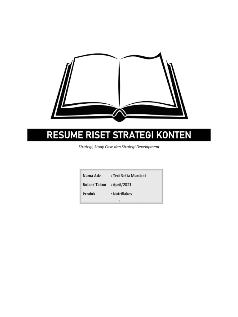 RESUME RISET STRATEGI KONTEN Nutriflakes | PDF