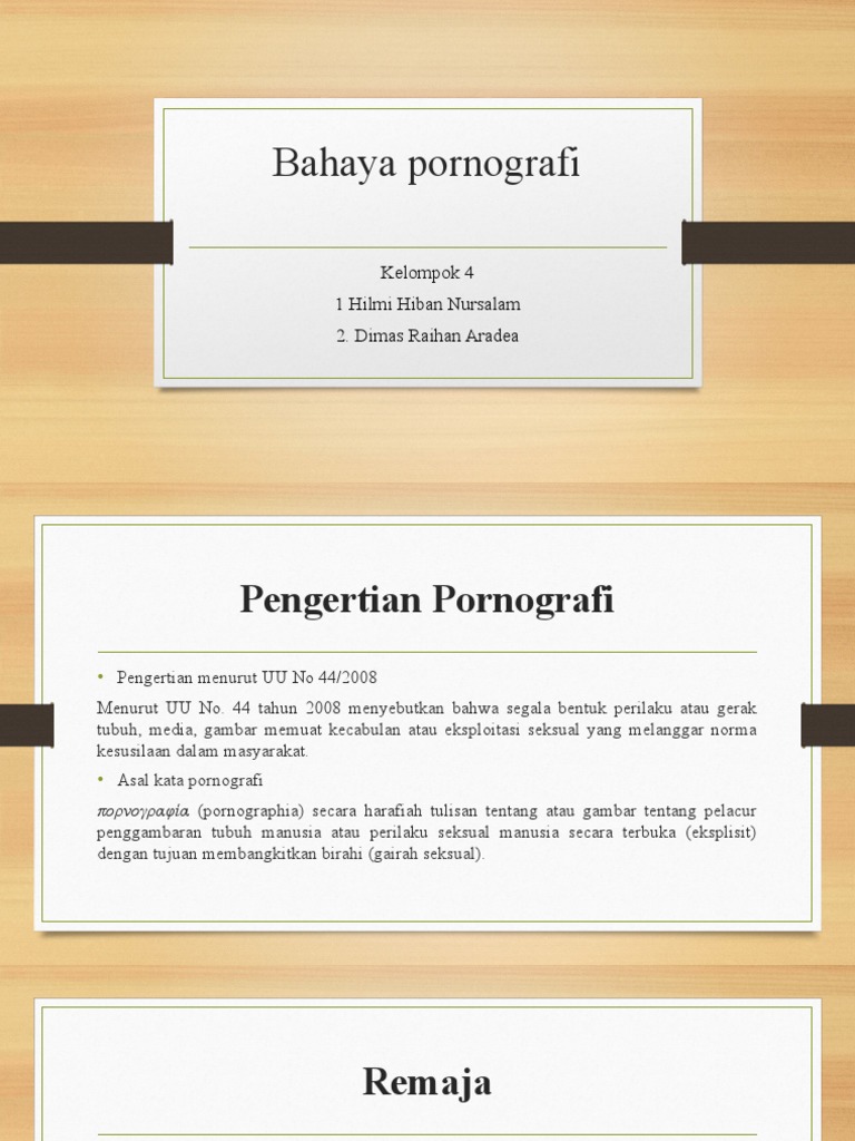 Dampak Pornografi pada Remaja | PDF