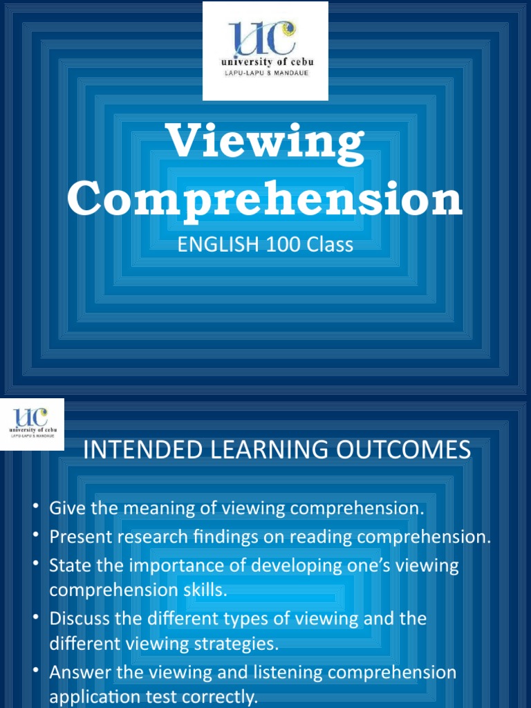 Viewing Comprehension | PDF | Reading Comprehension | Cognition