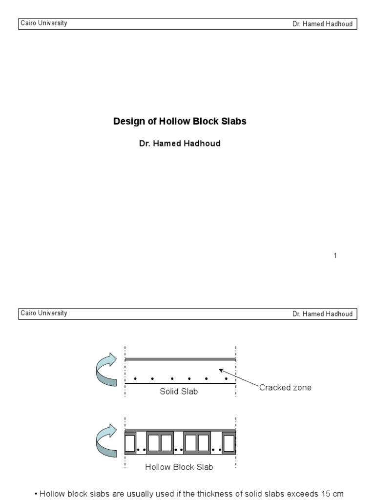 Hollow Block Slab Design Overview | PDF | Civil Engineering ...