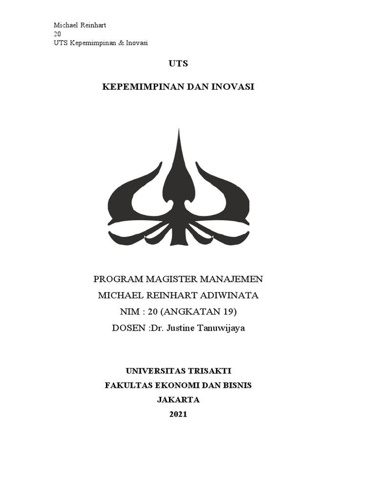 20 - Michael Reinhart - UTS KI | PDF | Bisnis | Pengembangan Diri