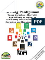 AP 10 - Q1 - Mod6 - Mga Hakbang Sa Pagsasagawa NG CBDRRM Plan | PDF
