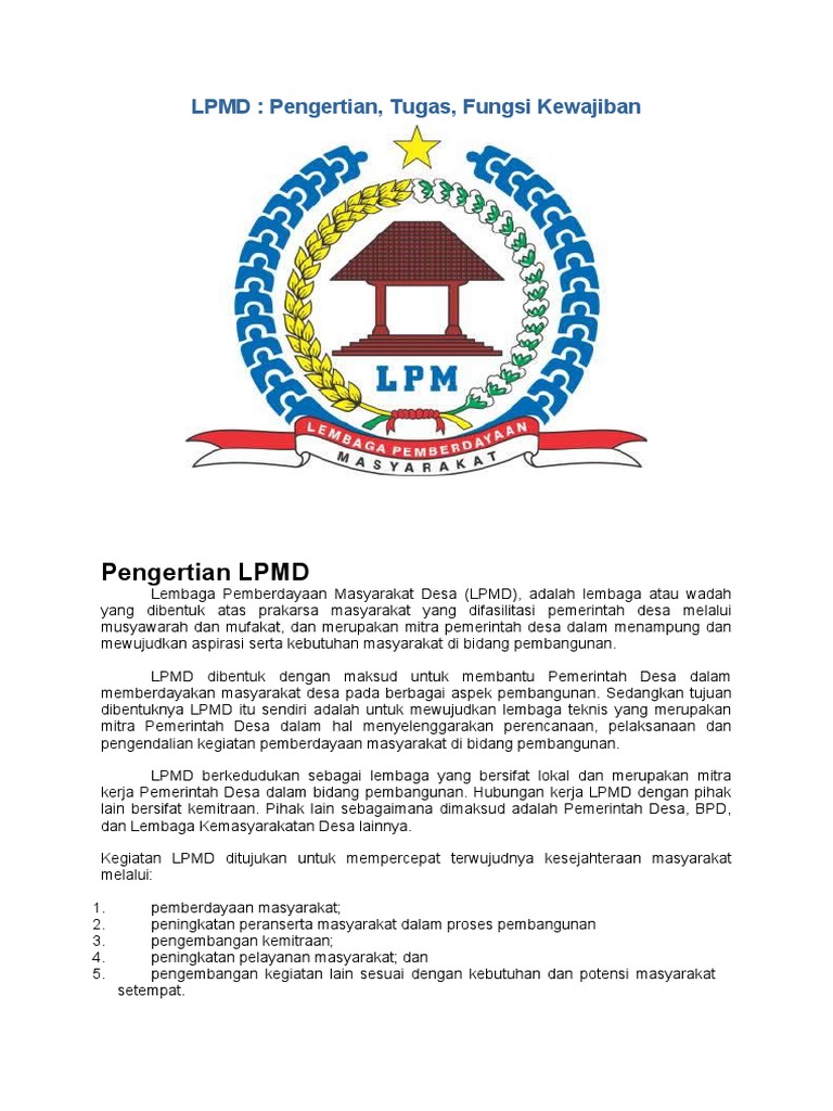 LPMD | PDF | Politik | Ilmu Sosial