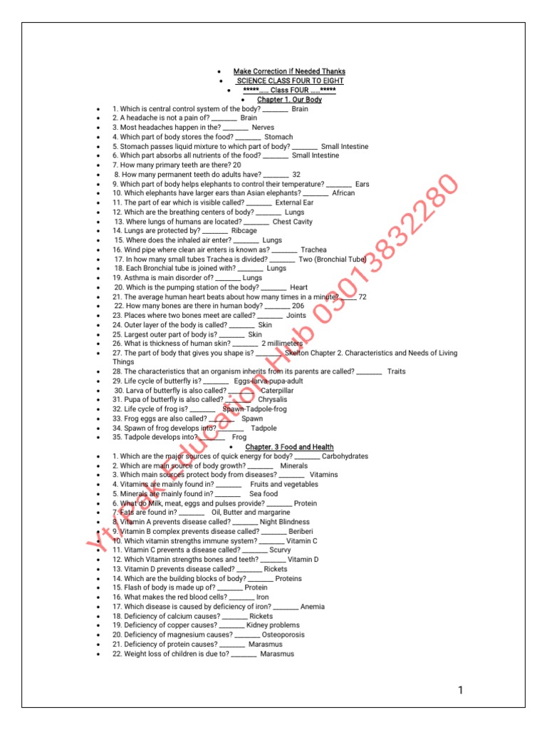 General Science Class 4 To 8 | PDF | Organisms