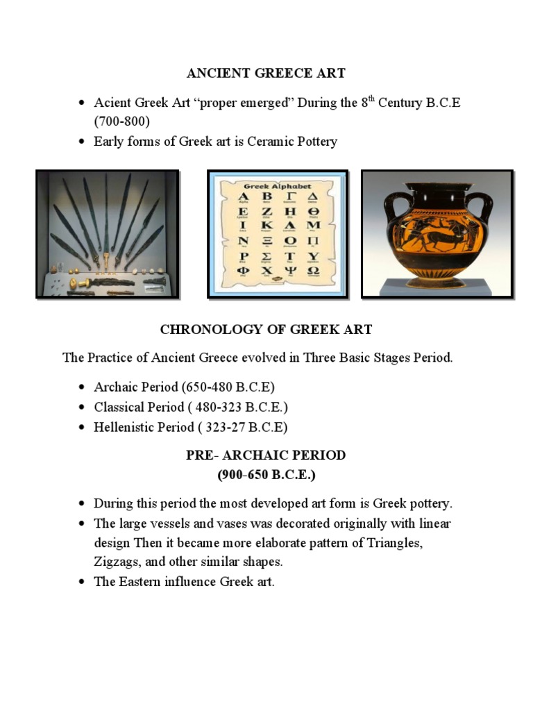 Ancient Greek Art | PDF | Sculpture | Classical Antiquity