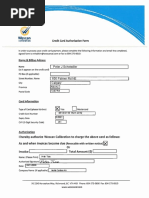 CBU Credit Card Authorization Form-BLANK PDF | PDF | Career & Growth