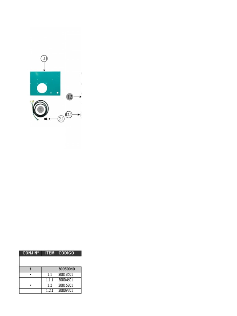 Vista Explodida Mig MB 350 K: Conj #Item Código | PDF