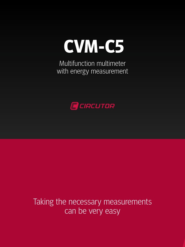 CVM-C5: Multifunction Multimeter With Energy Measurement | PDF | Watt ...