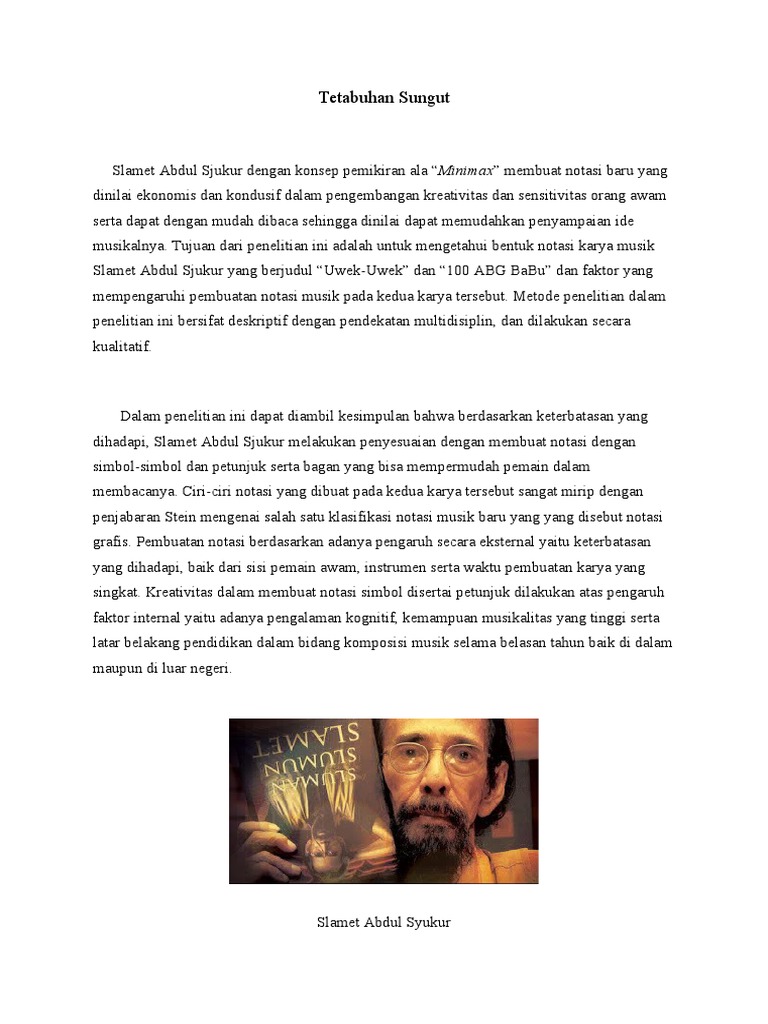 Tetabuhan Sungut | PDF | Seni