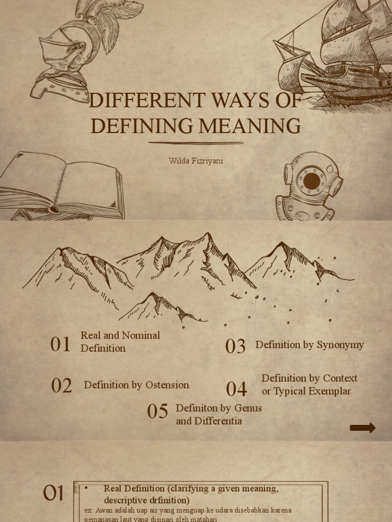 Different Ways of Defining Meaning | PDF | Definition | Semiotics