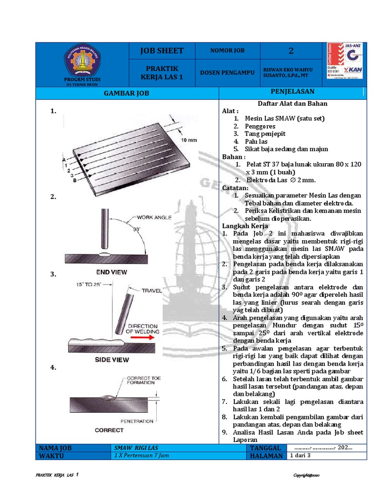 JS PKL1-2 (SMAW Rigi Las) | PDF