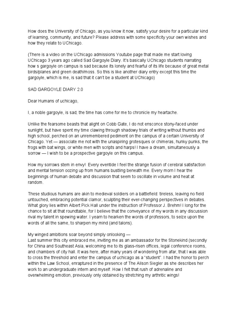 ItsChloeTan - Why UChicago - First Draft | PDF