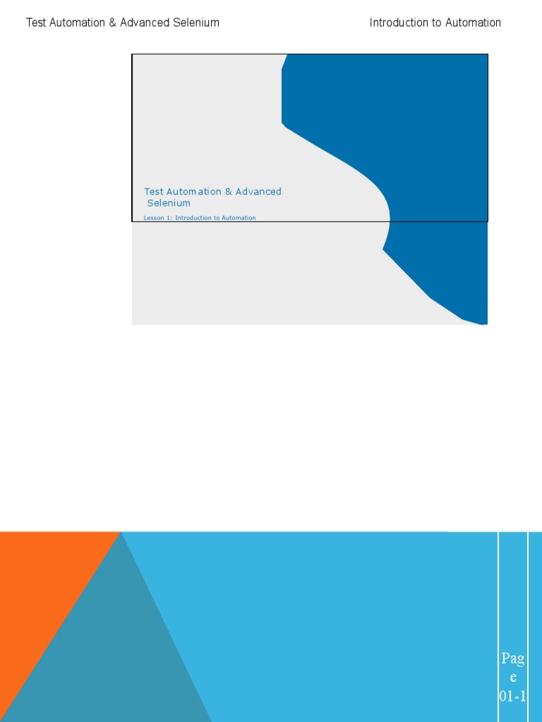 Test Automation and Advanced Selenium-Classbook-Lesson01 | PDF ...