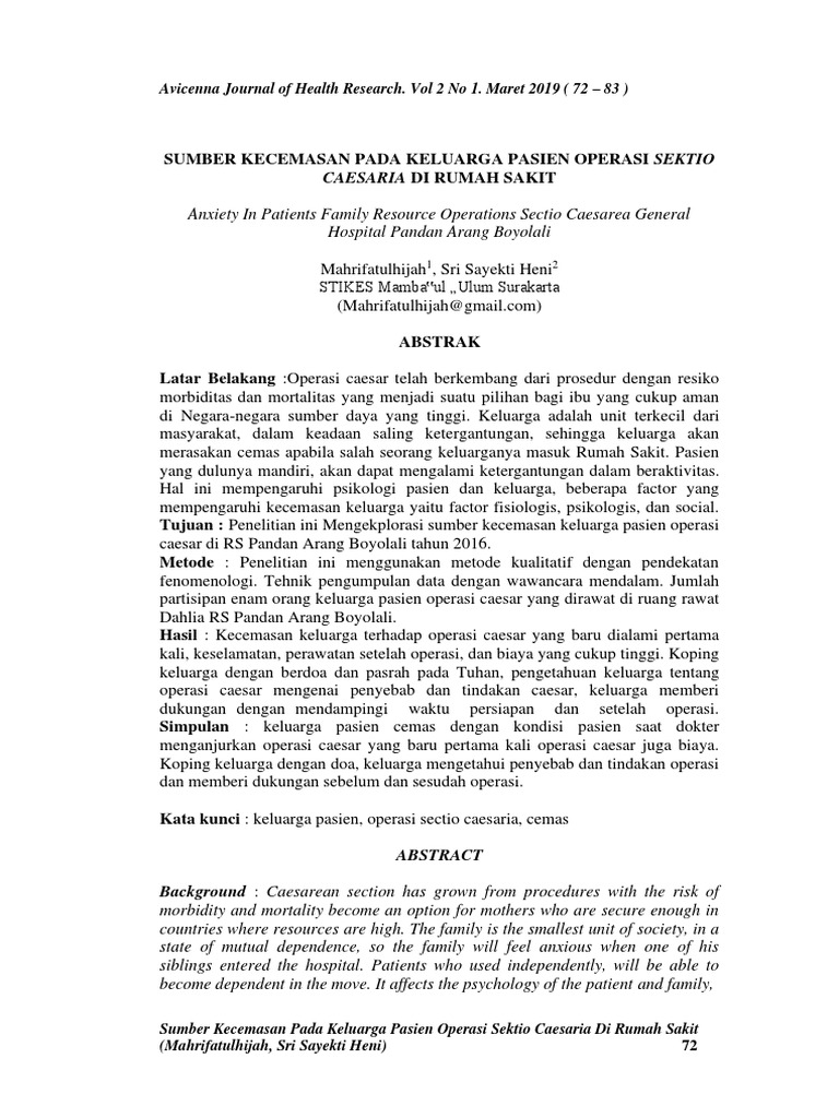 Jurnal 5 Sectio Caesarea | PDF | Pengembangan Diri